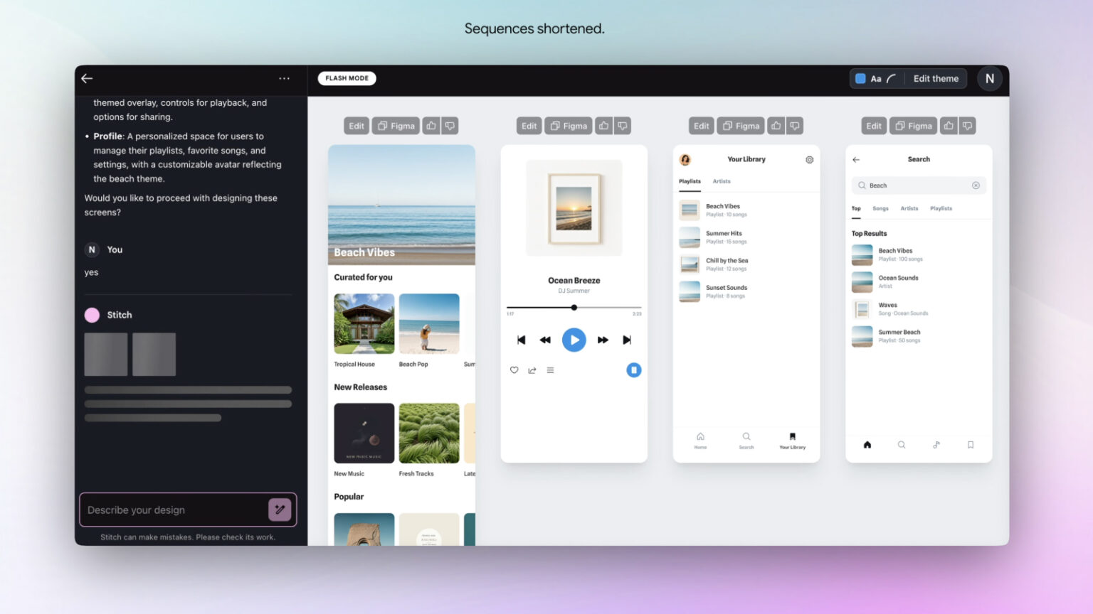 Stitch, UI design tool by Google - Design Compass