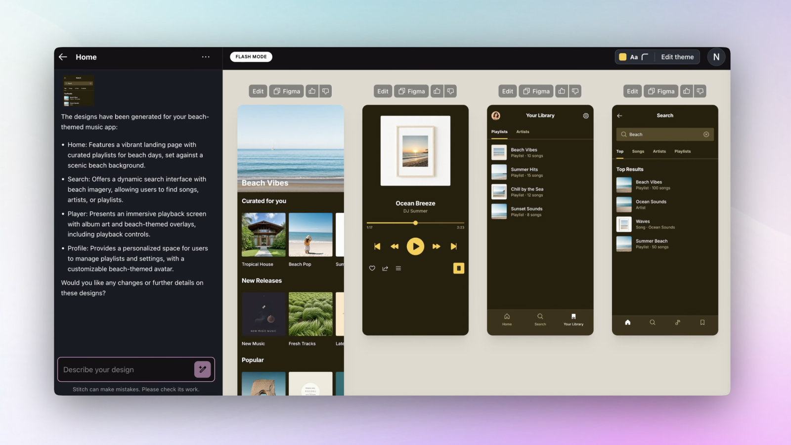 Stitch, UI design tool by Google - Design Compass