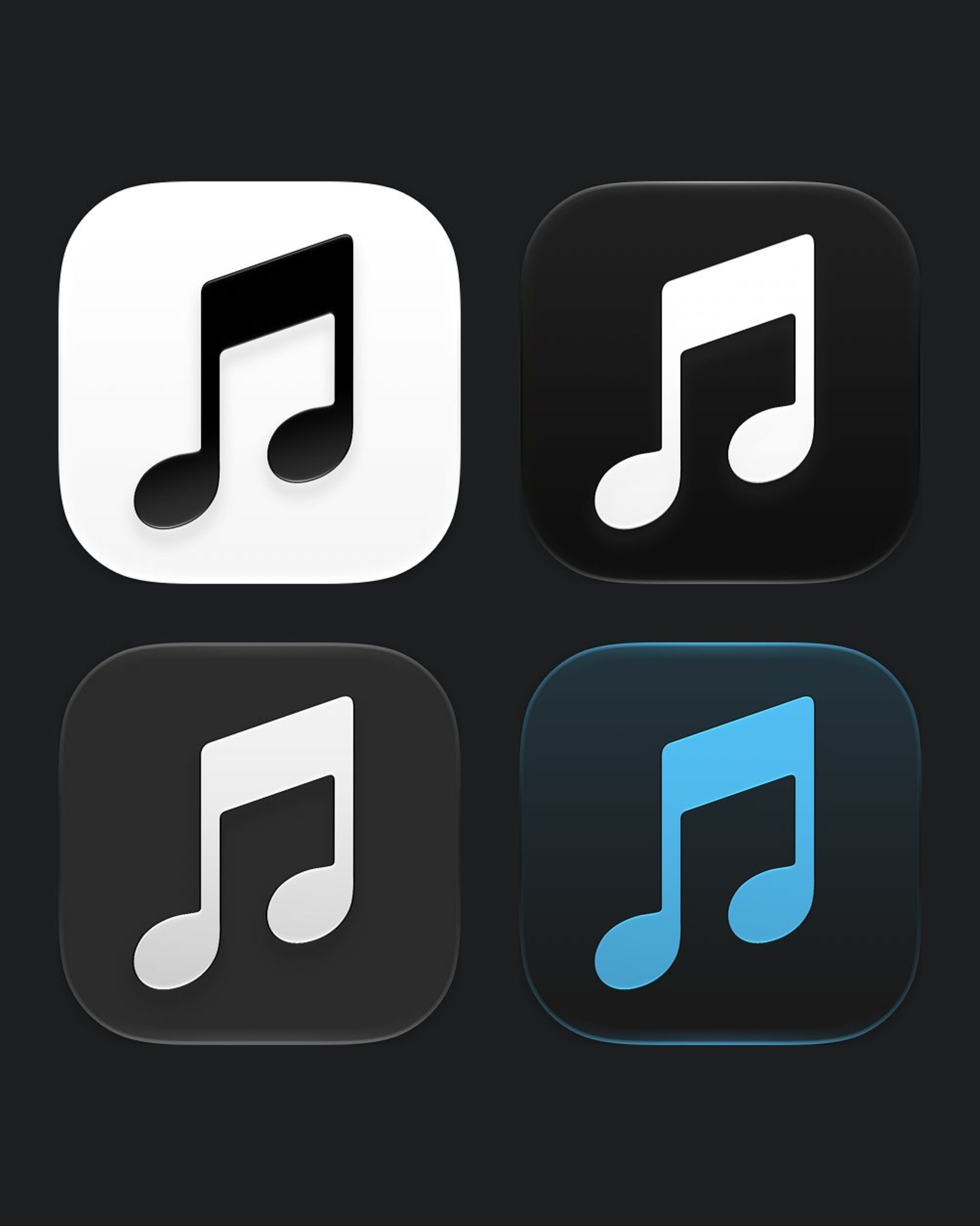 Apple Music Changes Red App Icon to Black and White - Design Compass